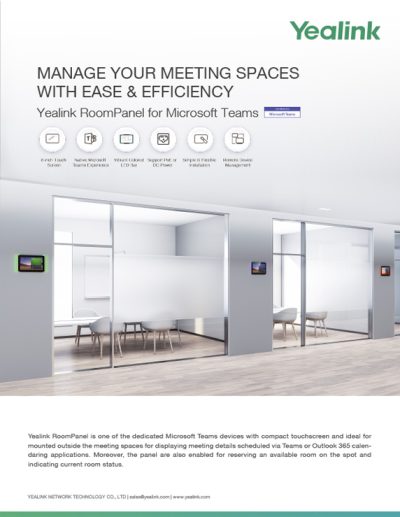 Yealink RoomPanel voor MS Teams - Presentation Partner