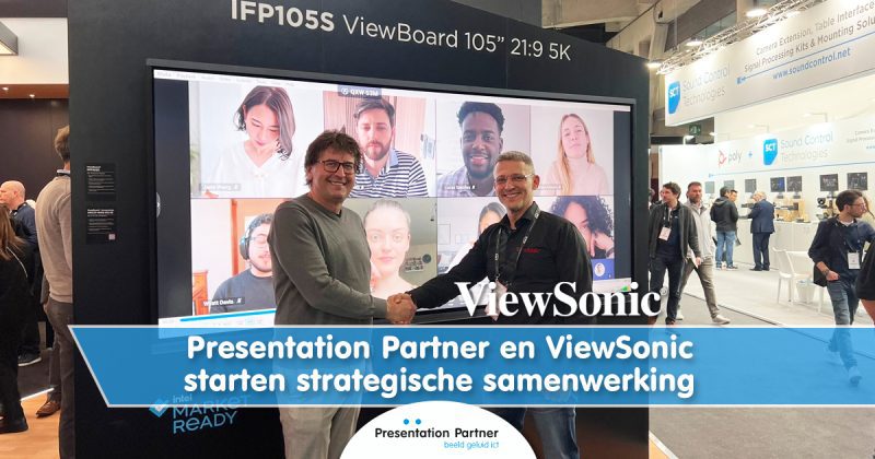 Presentation Partner en ViewSonic starten nieuwe strategische samenwerking - Presentation Partner